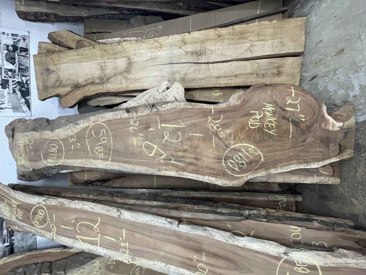 Monkey Pod/Parota MP012 26” wide x 40” long - OddWood Lumber