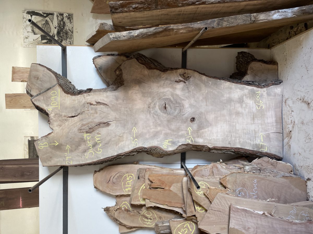 Sweet Gum 93" L x 35" W (SG001) - OddWood Lumber